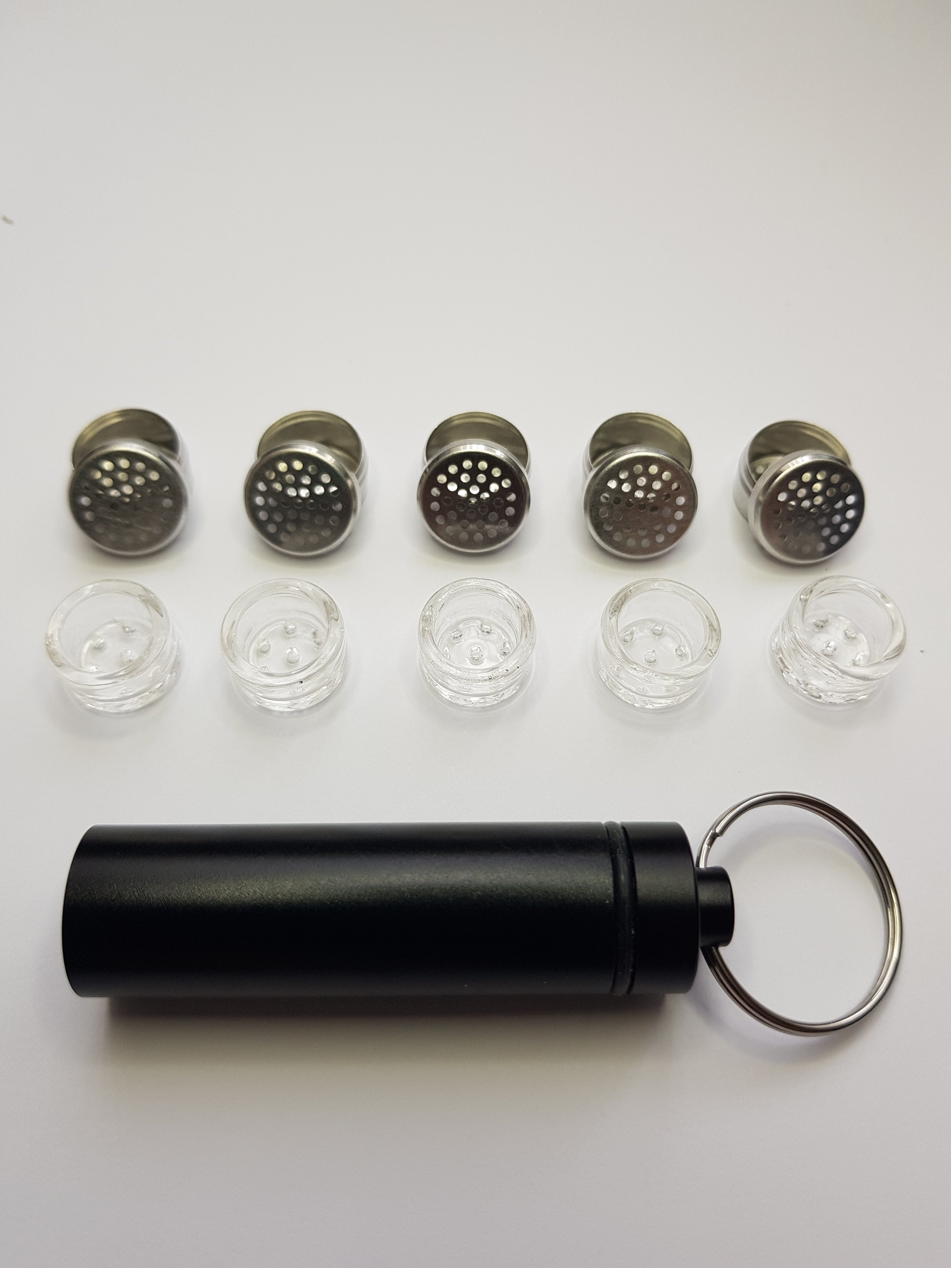 5 x Glass Capsules & Caddy – Vaping4Health